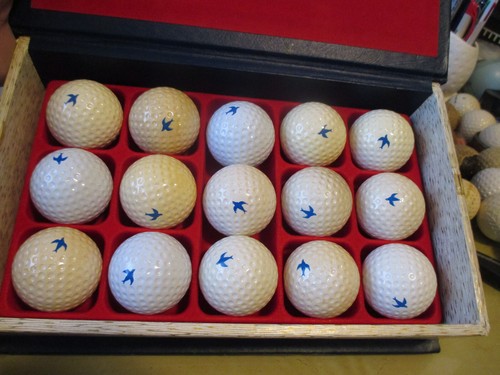 12 Vintage "BLUEBIRD" Mesh golf balls Made from original 1923 ...