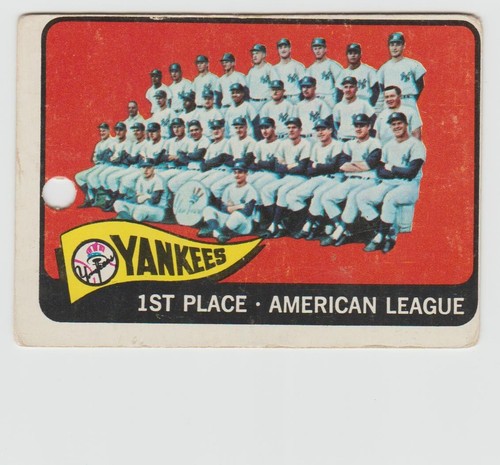1965 TOPPS YANKEES CARD 513 POOR | eBay