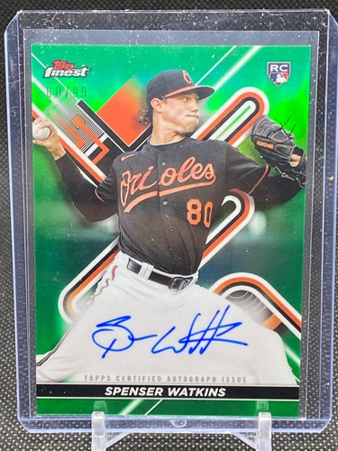 2022 Topps Finest Spenser Watkins Green Refractor RC Auto /99 Baltimore ...