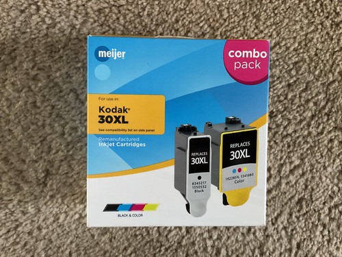 kodak 30XL printer cartilages, meijer brand, black and color | eBay