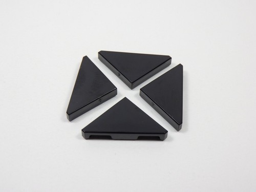 LEGO 4 Black 2x2 Smooth Cut Corner Plates M10 | eBay