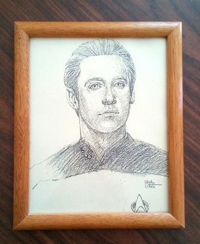 Star Trek TNG Original Pencil Art Framed Data Brent Spiner Drawing | eBay