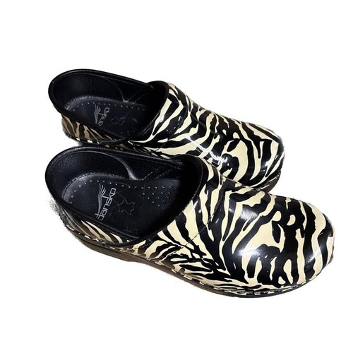 Dansko Professional Zebra Print Patent Leather Clogs | eBay