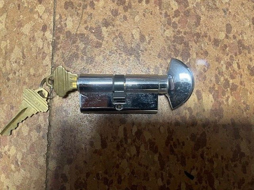 Atrium Lock Single Profile Cylinder with 2 keys chrome Finish 2-1/2" | eBay