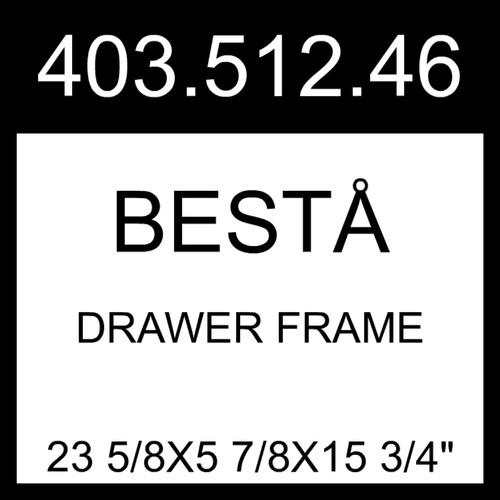 IKEA BESTA BESTÅ Drawer Frame Black-brown 23 5/8x5 7/8x15 3/4" 403.512. ...