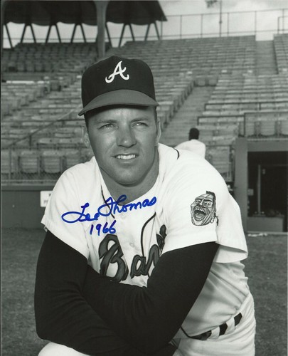 Lee Thomas Original 1966 Atlanta Braves Signed Autographed 8x10 Photo ...