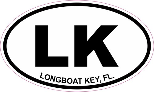Longboat Key Florida Oval Vinyl Sticker Decal 5x3 | eBay