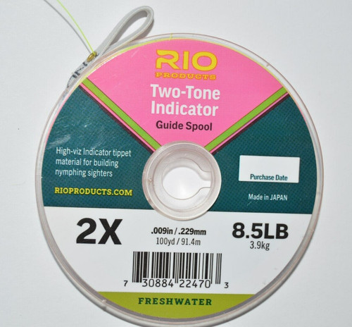 rio two-tone indicator high-viz tippet 100yds 2.5lb flyfishing ...