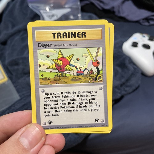 Digger 75/82 Uncommon Non Holo 1st Edition - Team Rocket - NM Pokemon ...