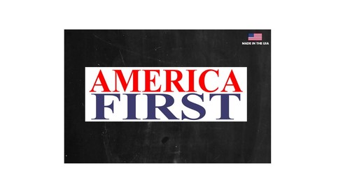 America First Bumper Sticker Trump 2024 MAGA Car truck SUV 8" | eBay