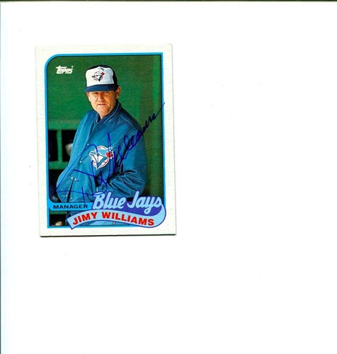 Jimy Williams Toronto Blue Jays & 2x World Series Signed Autograph ...