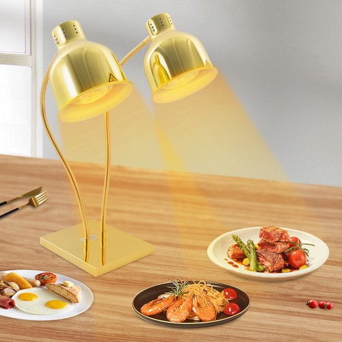 Heat Lamp Food Warmer Light W/ 2 Infrared 250W Bulbs Rotatable Food ...