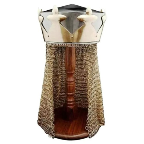 Monty Python King Arthur Helmet, Armor Helmet with Av Entail, Chain ...