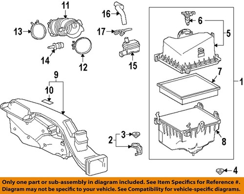 TOYOTA OEM 18-24 Camry EngineTransaxle Air Intake-Vent Tube 178780P060 ...