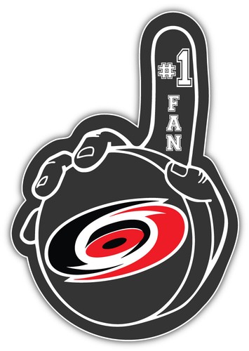 Carolina Hurricanes Puck Hand NHL Sport Car Bumper Sticker Decal "SIZES ...