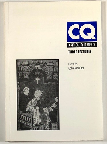 Colin MacCabe / Critical Quarterly Volume 37 Number 1 Spring 1995 | eBay