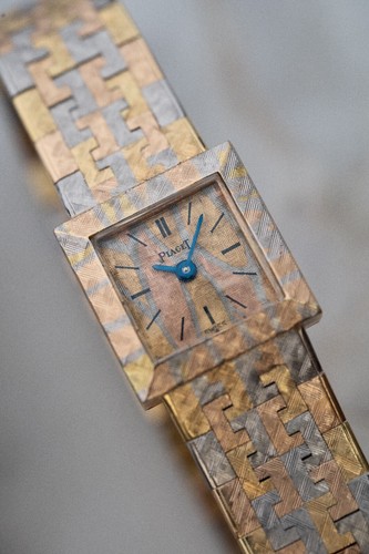 Piaget tri colour 18k Solid Rose Yellow White Gold 3850 - Unique Woven ...