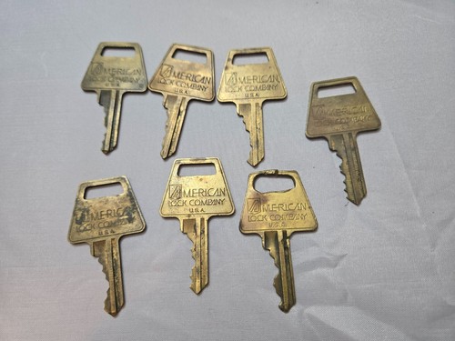 Vintage Lot of 7 American Lock Co. Key Brass Keys used in a prison | eBay