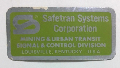 Vintage Safetran Systems Corporation Louisville Kentucky Coal Mine ...