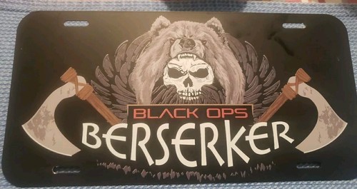 Blacks ops Berserker Call Of Duty License Plate Heavy Metal | eBay