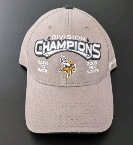 MINNESOTA VIKINGS 2009 BACK TO BACK DIVISION CHAMPIONS ADJUSTABLE CAP ...