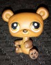 Littlest Pet Shop LPS #395 Brown Bear Panda Around the World Orange ...