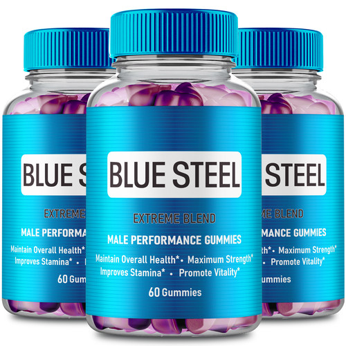 (3 Pack) Blue Steel Men Performance Gummies, BlueSteel Male Support ...