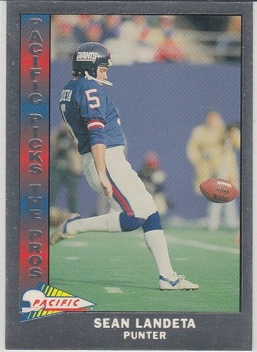 1991 Pacific Picks the Pros Silver Sean Landeta USFL Super Bowl New ...