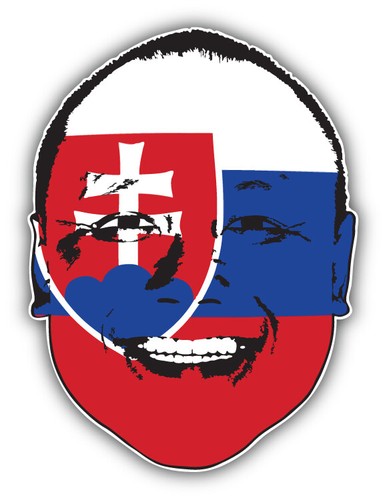 Slovakia Flag Man Face Car Bumper Sticker Decal | eBay