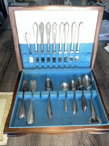 Vintage WM Rogers AA Silverplate Flatware Set – 53 Pc w/ Box Mid ...
