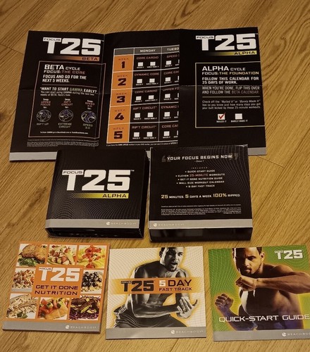 Focus T25 Get It Done 10 DVD Set Alpha + Beta Fitness Workouts from ...
