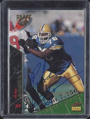 RUBEN BROWN 1995 SIGNATURE ROOKIES ON CARD ROOKIE AUTO RC #D 6204/7750 ...