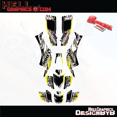 Graphics Kit Decals RT1 BLACK Stickers FITS HONDA TRX 400EX 400 EX 1999 ...
