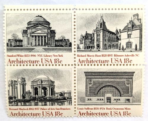Set of 18 cent American Architecture Stamps (SC 1928-31) MNH | eBay