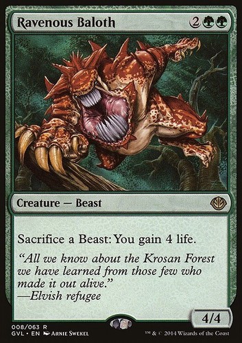MTG Magic the Gathering Ravenous Baloth (8/67) DDA, Garruk vs. Liliana ...