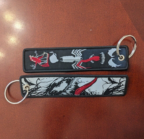 Venom Key Tag Marvel Spiderverse Double Sided Embroidered Keychain 1 ...