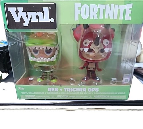 Set of 2 Funko Fortnite Rex and Tricera Ops Vynl Figures | eBay