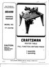 1985 Craftsman Router Table Model No. 171.25443- INSTRUCTION MANUAL ...