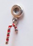 CANDY CANE Genuine PANDORA Red Enamel CHRISTMAS Dangle Charm 791193EN09 ...