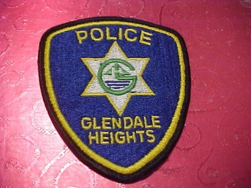 GLENDALE HEIGHTS ILLINOIS POLICE PATCH SHOULDER SIZE USED NOT A BADGE ...