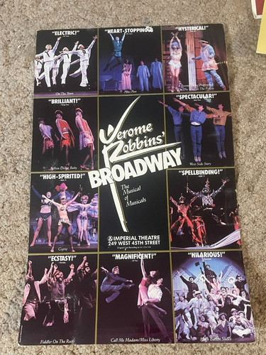 Jerome Robbins Broadway Window Card Poster 14"x22" Imperial Theater | eBay
