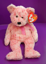 Smitten the Bear - Pink Heart Nose - Beanie Babies - Beaniepedia