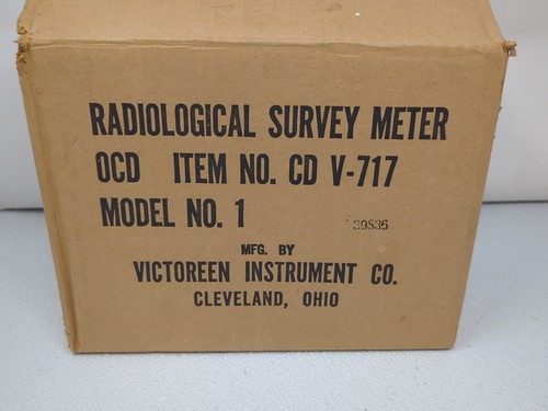 NEW Victoreen Instrument Co CDV-717 Model 1 Radiological Survey Meter ...