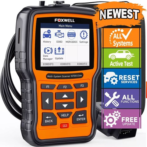 Foxwell NT510 Elite for VAG Cars All System OBD2 Diagnostic Scanner ...