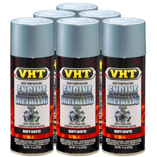 VHT Paint VHTSP403 (6-PACK); Engine Metallic 11oz Titanium Silver Blue ...