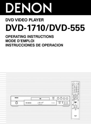 Denon DVD-555 DVD-1710 DVD Player Owners Manual | eBay