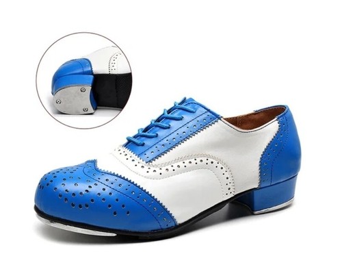Wingtip Tap Shoes - Blue/white Size 42 | eBay