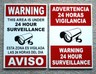 Warning Protected by 24 Hr Audio Video Surveillance Sign. Size Options ...