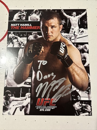 MATT HAMILL The Hammer Signed Autograph 8.5x11 Promo Photo UFC MMA ...