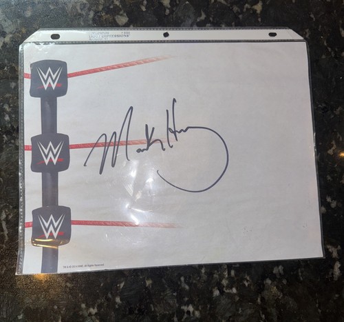 MARK HENRY SIGNED WWE AUTOGRAPH SHEET-HAND SIGNED-WORLD’S STRONGEST MAN ...